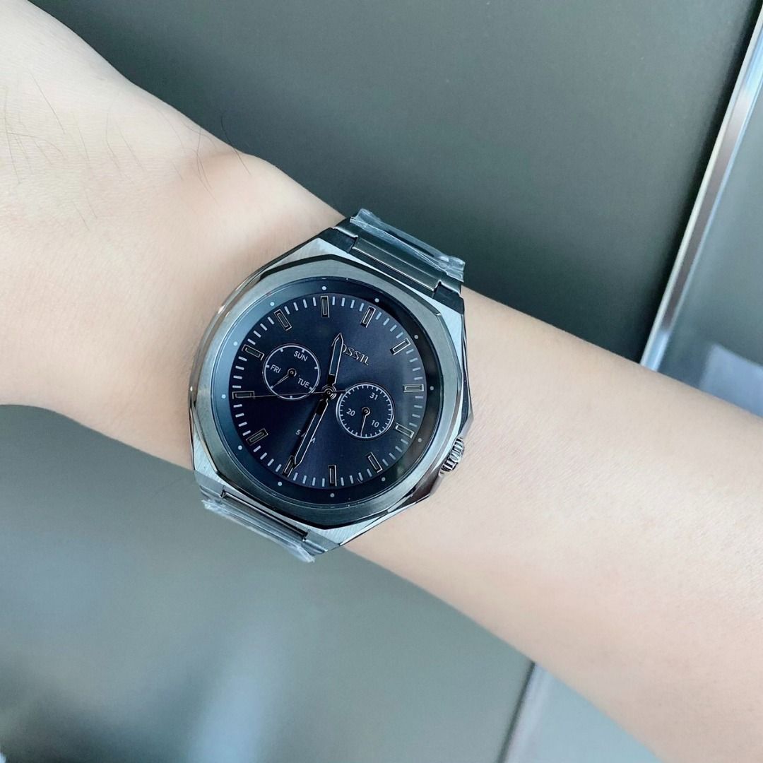 Fossil BQ2609 Evanston Multifunction Gunmetal Stainless Steel ...