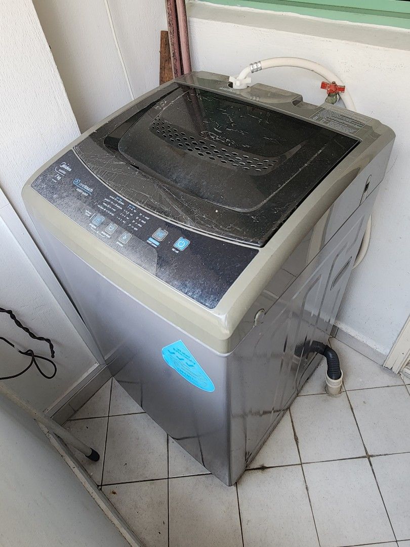 FREE Two years old Midea washing machine, TV & Home Appliances, Washing ...