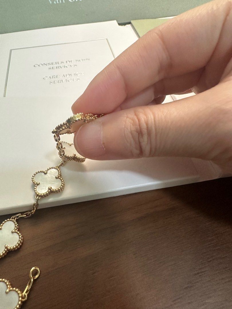 Full Set + Receipt: Van Cleef & Arpels VCA Mother of Pearl MOP Vintage ...