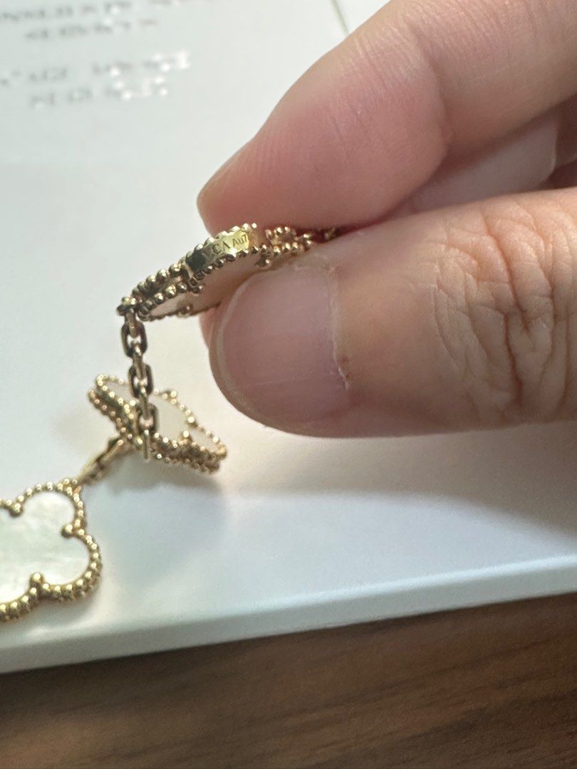 Full Set + Receipt: Van Cleef & Arpels VCA Mother of Pearl MOP Vintage ...