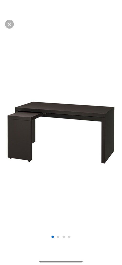 Ikea desk malm pull out store