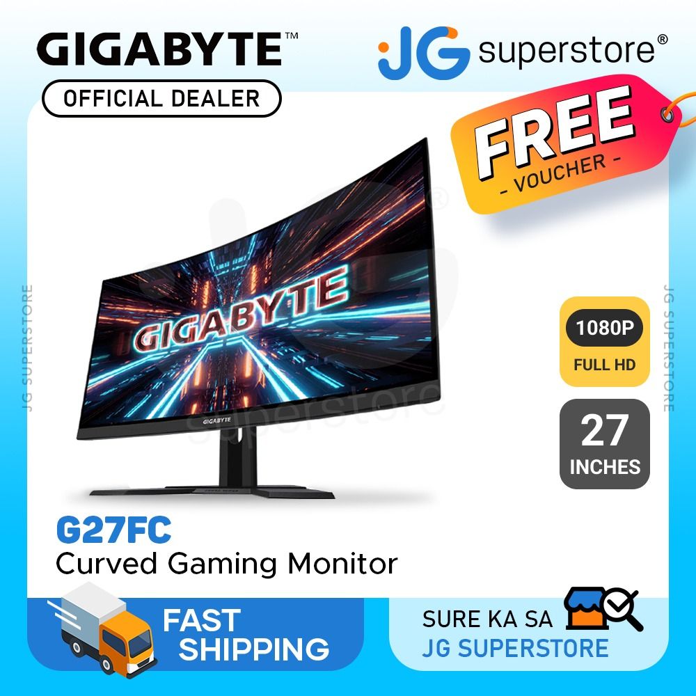 GIGABYTE G27FC 27" 1080p FHD Curved Gaming Monitor with 165Hz Refresh ...