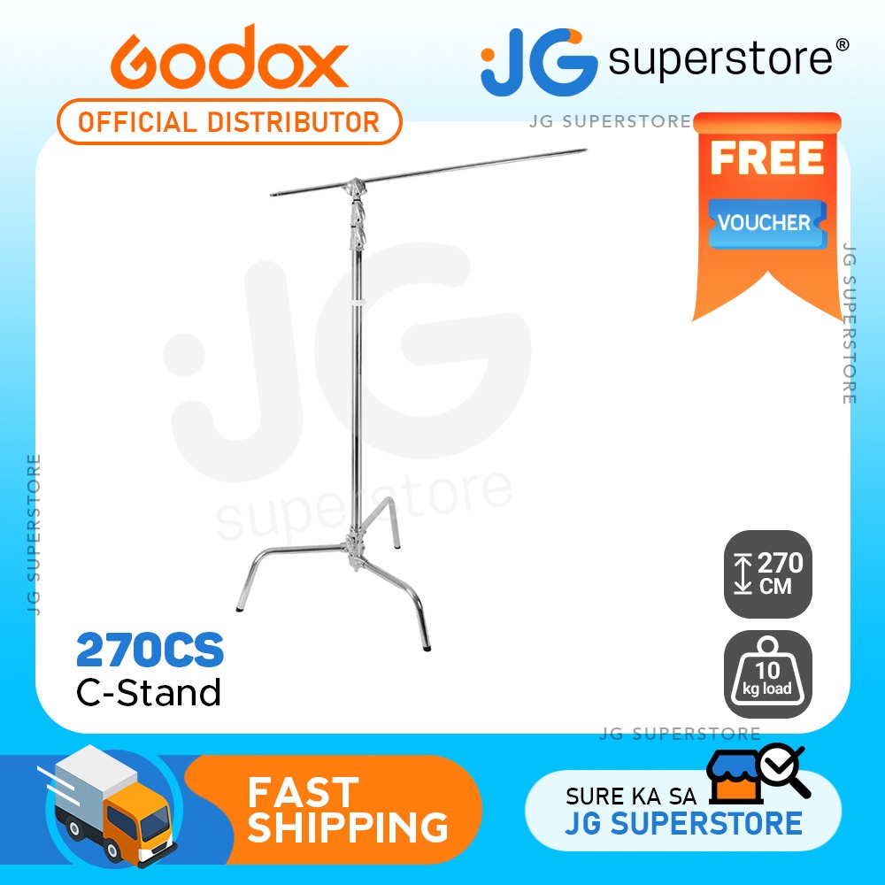 Godox 270CS Aluminum 270CM C-Stand with Boom Arm, Grip Head and ...