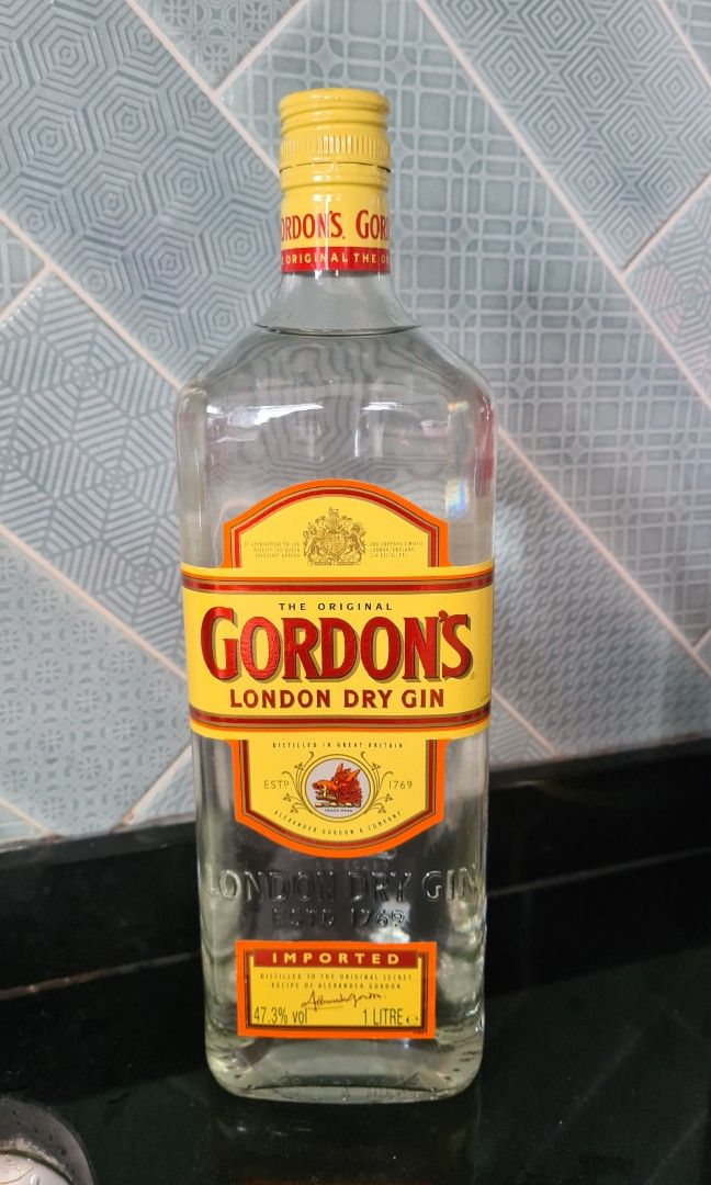 *New* Gordon London Dry Gin 1Ltr, Food & Drinks, Alcoholic Beverages on ...