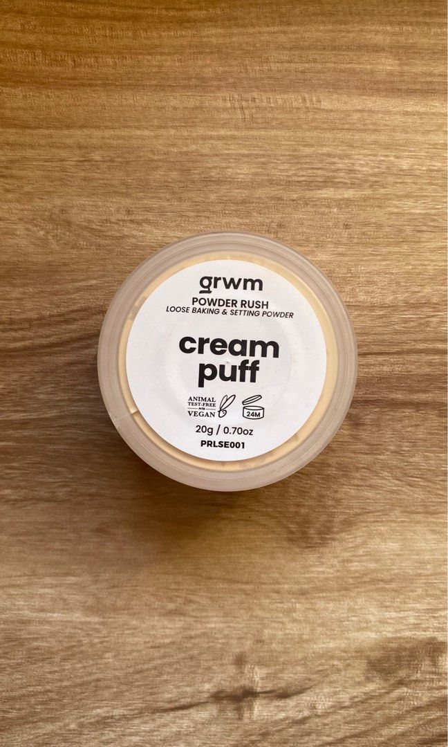 GRWM Loose Baking & Setting Powder in Cream Puff on Carousell