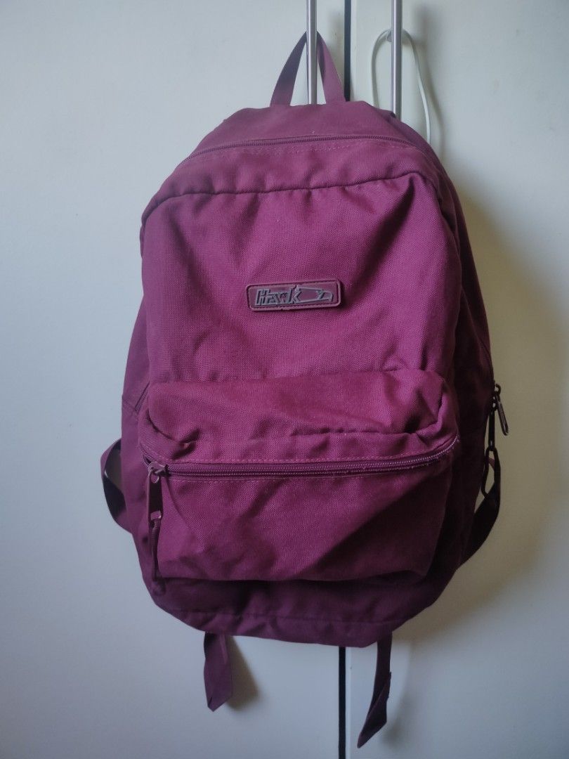 Hawk Maroon Backpack on Carousell