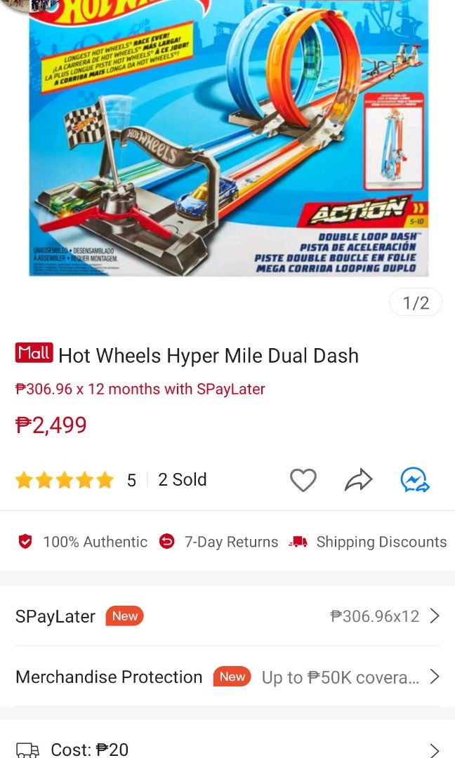 Hot wheels hyper mile dual dash track set, Hobbies & Toys, Toys & Games ...