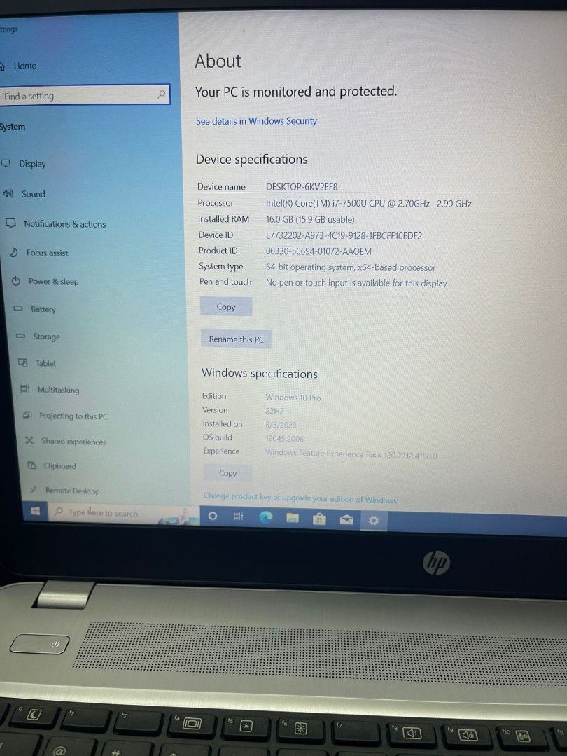 HP Probook 450 G4 i7 processor 15.6 inch screen 16GB RAM dual storage ...