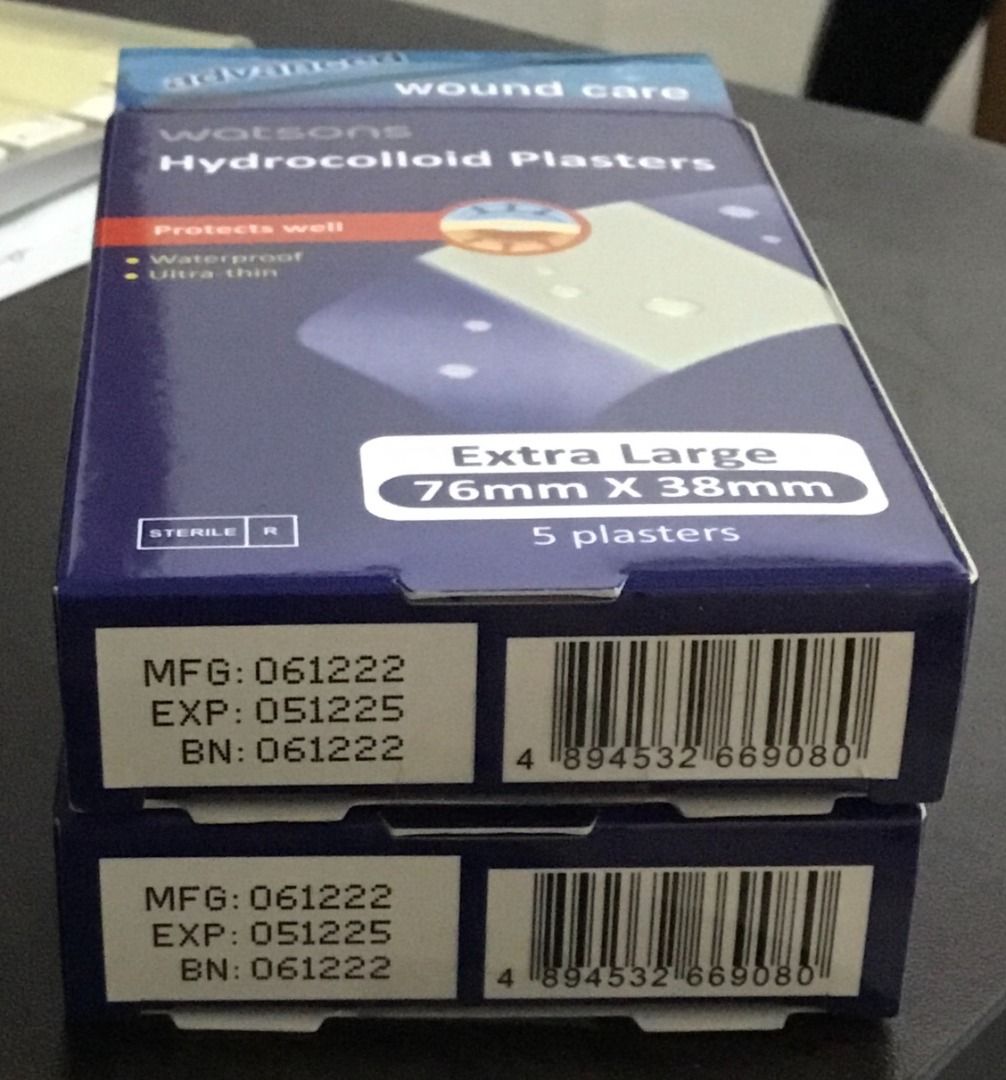 Hydrocolloid plasters (Watsons brand) - 9 pcs, Health & Nutrition ...