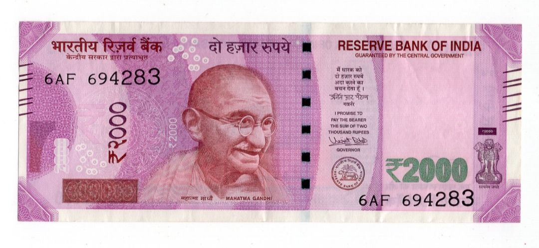 India 2000 Rupees Banknote 694283, Hobbies & Toys, Memorabilia ...