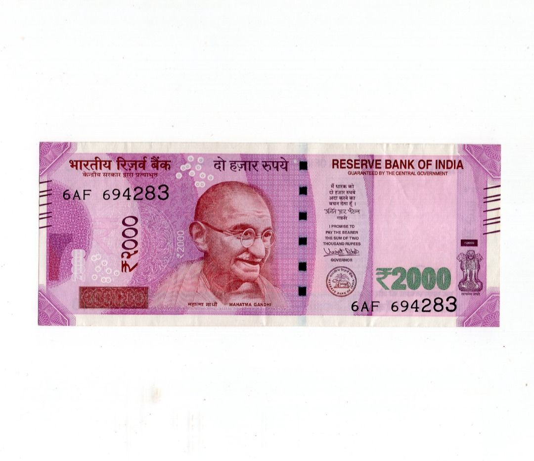 India 2000 Rupees Banknote 694283, Hobbies & Toys, Memorabilia ...