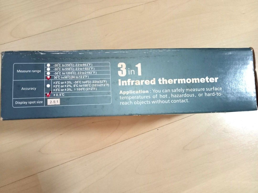 Infrared thermometer, Health & Nutrition, Thermometers on Carousell