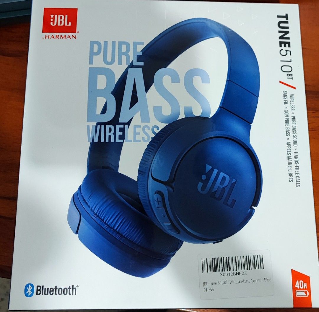 JBL by Harman wireless headphone T510BT, Audio, Headphones & Headsets ...