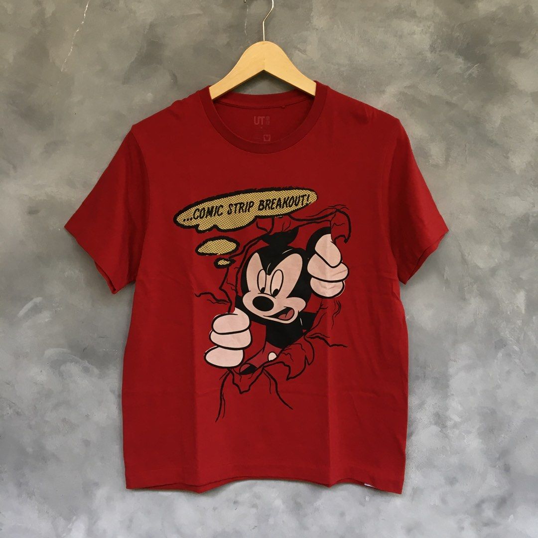 KAOS UNIQLO x DISNEY, Fesyen Pria, Pakaian , Atasan di Carousell