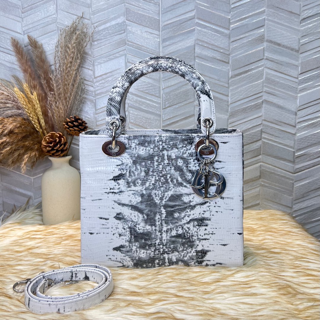 Lady Dior in Exotic Lizard Skin, Luxury, Bags & Wallets on Carousell