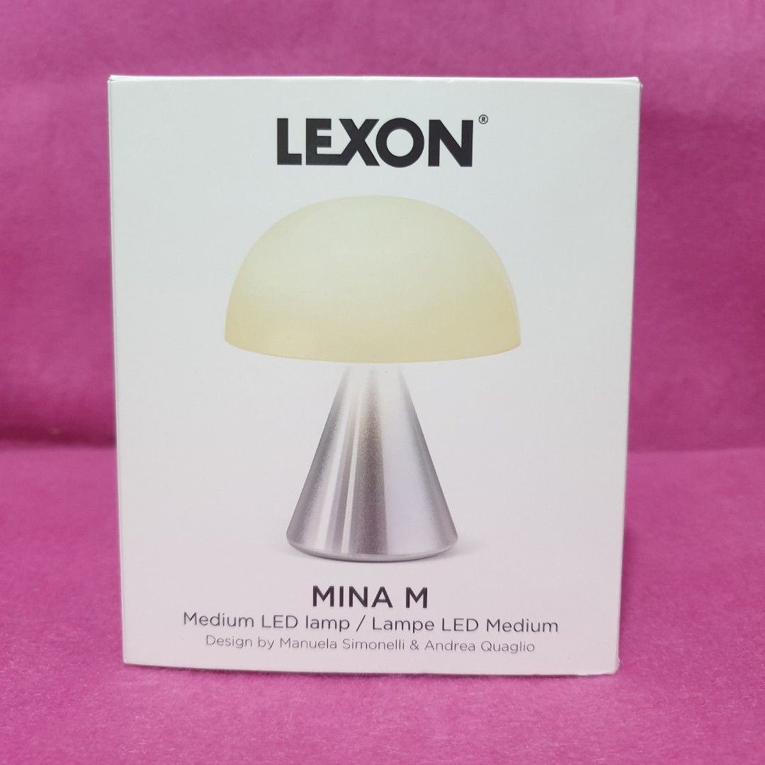 Lexon Mina M Medium Bedside Lamp - LED Portable Table Light for ...
