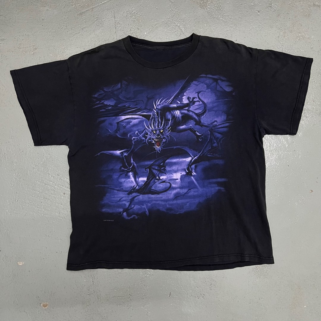 Liquid blue dragon print, Men's Fashion, Tops & Sets, Tshirts & Polo ...