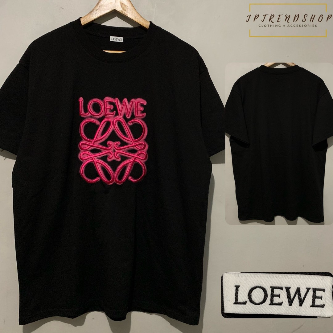 LOEWE NEON LOGO PRINT T SHIRT (Black), Men's Fashion, Tops & Sets, Tshirts & Polo Shirts on ...