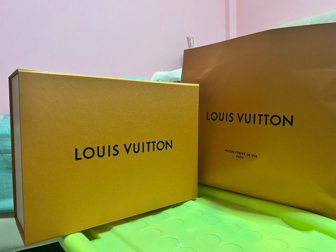 LV paper bag and box, Luxury, Accessories on Carousell