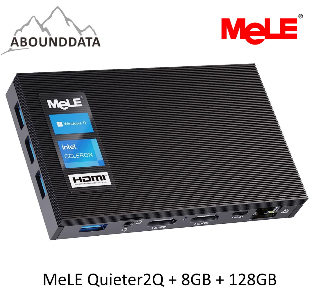 MeLE Quieter2Q + 8GB + 128GB fanless silent mini PC, Computers & Tech ...