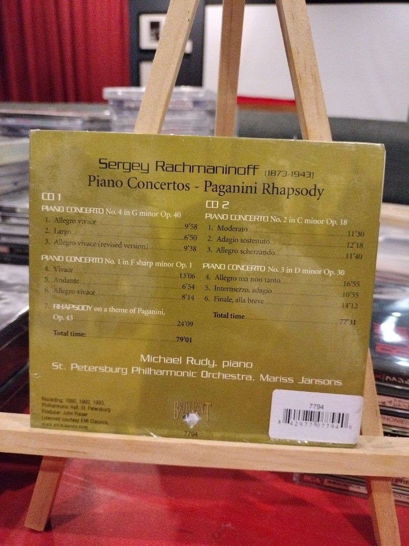 Michael Rudy/ Mikhail Rudy plays Complete Rachmaninoff Piano Concertos & Paganini Rhapsody 2 CD ...