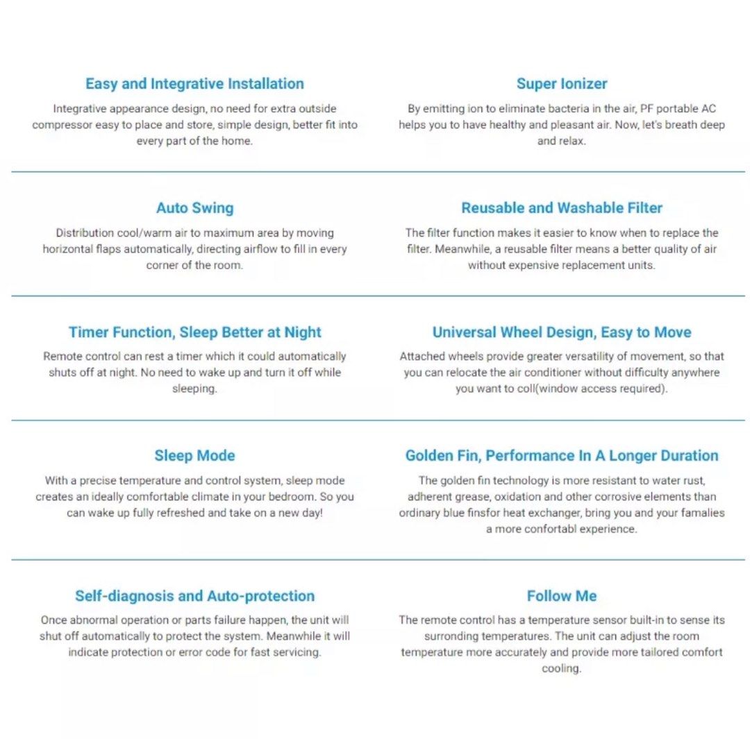 MIDEA PORTABLE AIRCON 9K BTU - MPPF-09CRN1, TV & Home Appliances, Air ...