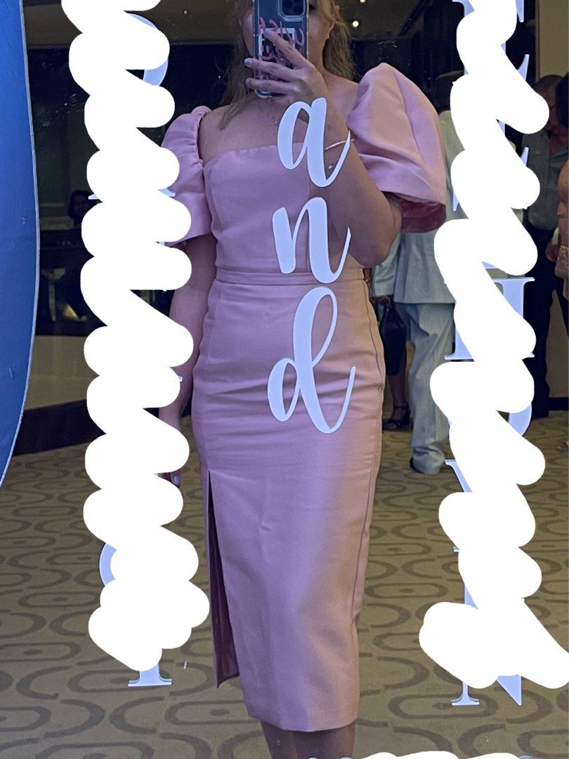 Modern Filipiniana with side Slit, Women's Fashion, Dresses & Sets ...