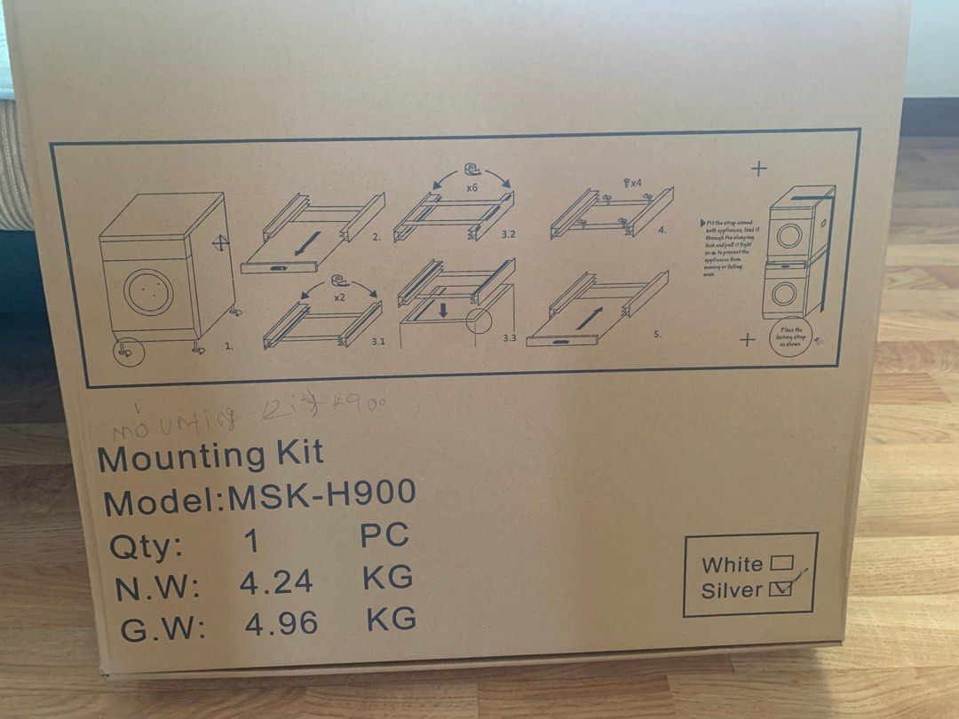 Mounting Stacking kit for washer/dryer MSK-H900, Furniture & Home ...