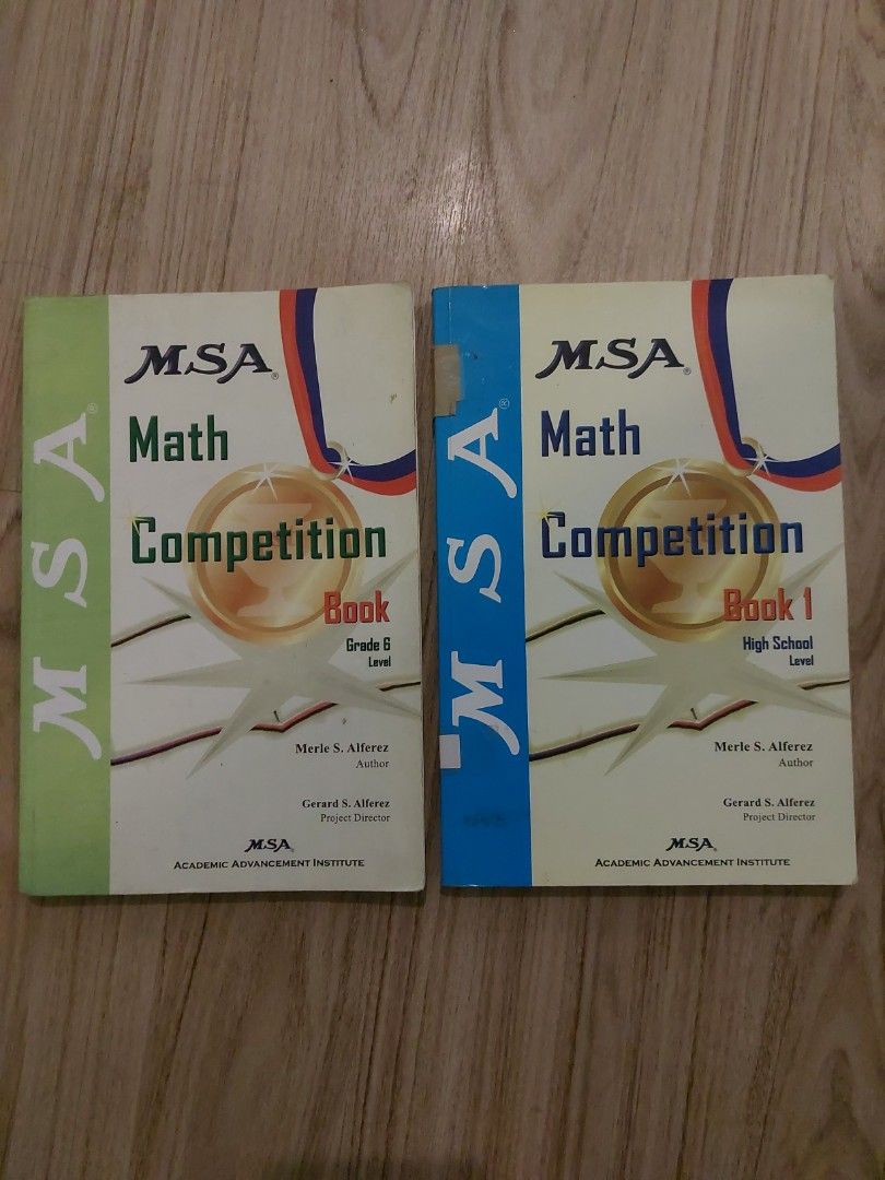 MSA Math Competition books (Grade 6 and Highschool level) on Carousell