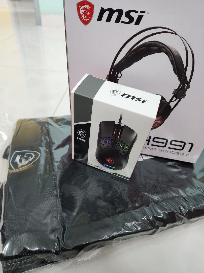 MSI M99 Pro Gaming Mouse/H991 Gaming Headset/ Laptop Bag, Computers & Tech, Parts & Accessories ...