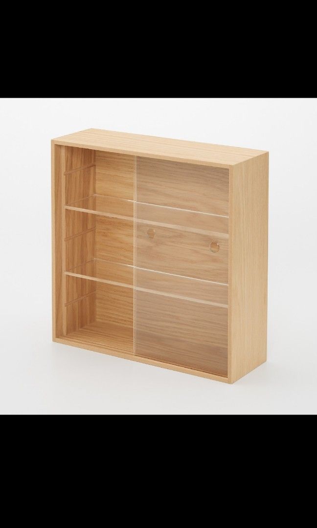 Muji wooden display case, Furniture & Home Living, Home Improvement ...
