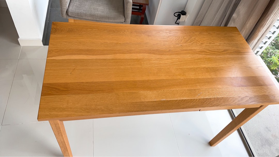 Muji Wooden Study Table, Furniture & Home Living, Furniture, Tables ...