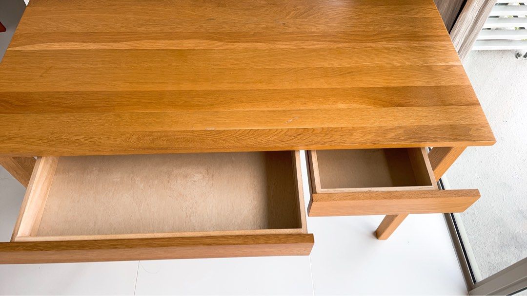 Muji Wooden Study Table, Furniture & Home Living, Furniture, Tables ...