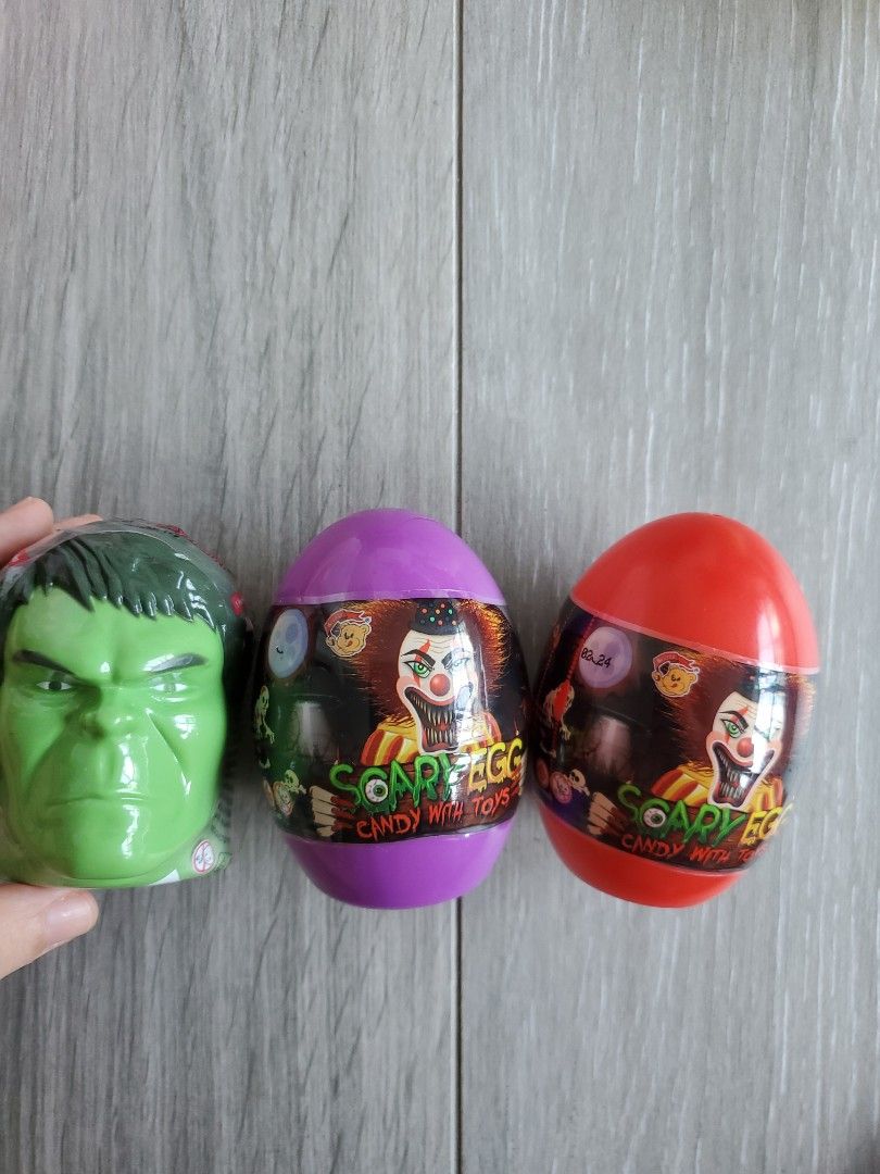 Mystery egg (horror) and hulk, Hobbies & Toys, Toys & Games on Carousell
