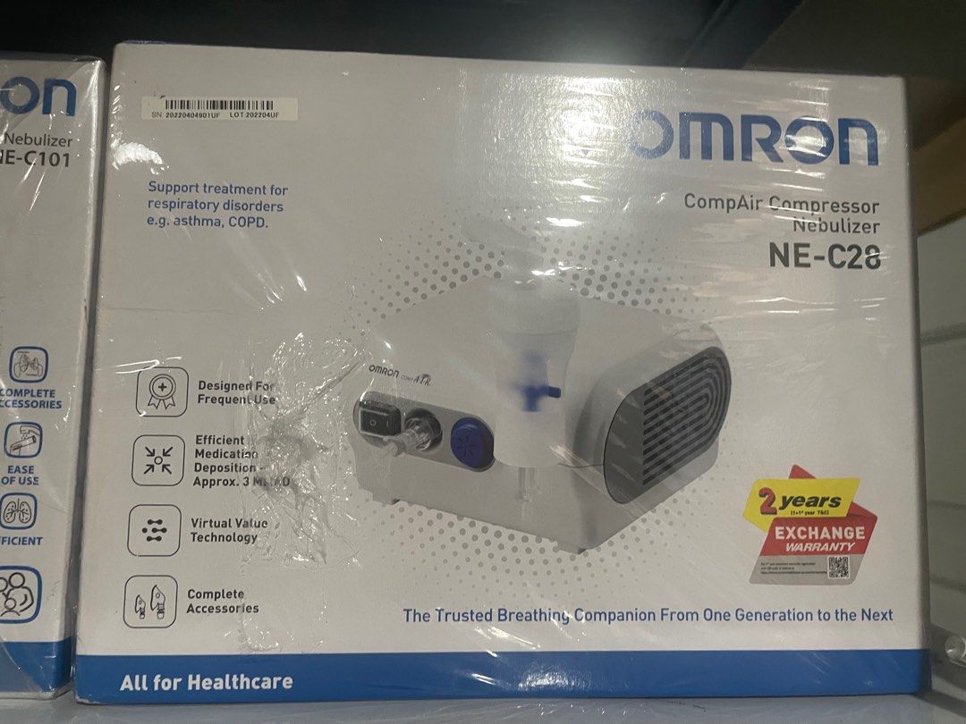 Nebulizer OMRON with Neb Kit Set, Health & Nutrition, Medical Supplies ...
