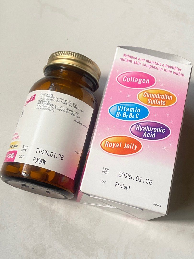 (NEW) SATO HAKUBI COLLAGEN TABLETS, Health & Nutrition, Health ...