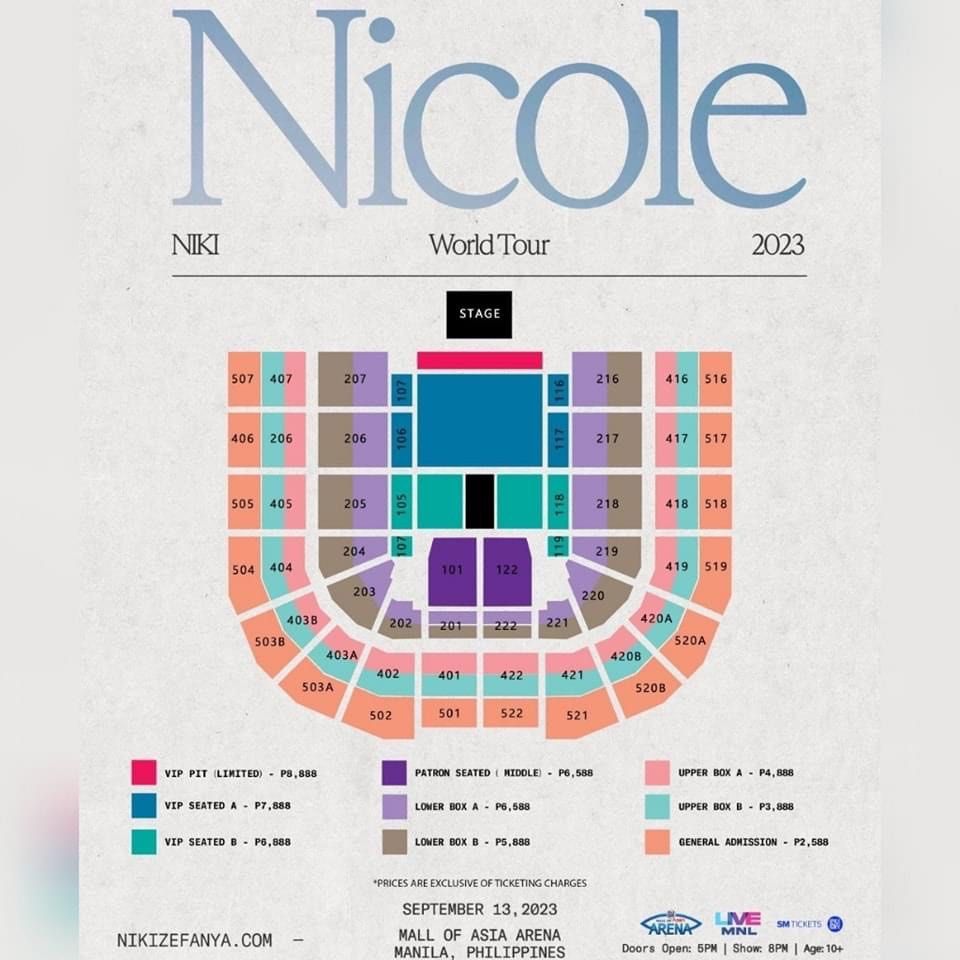 NIKI NICOLE WORLD TOUR MANILA (1 UBA), Tickets & Vouchers, Event ...