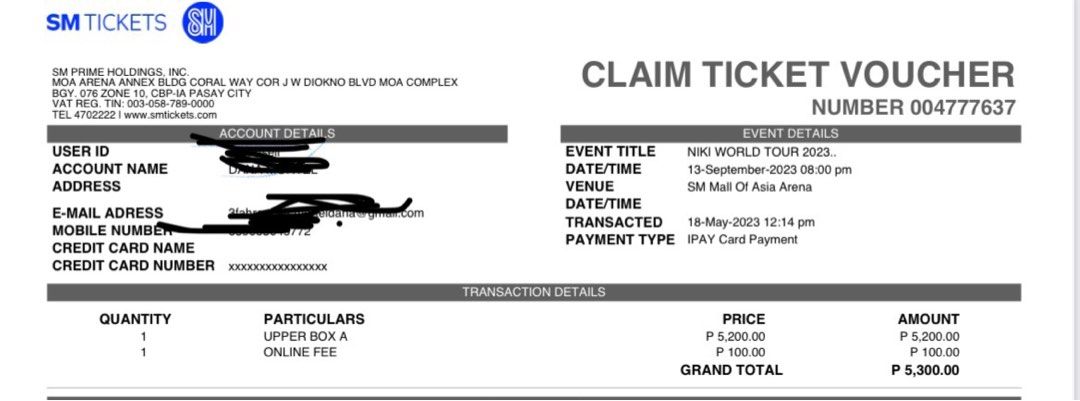NIKI NICOLE WORLD TOUR MANILA (1 UBA), Tickets & Vouchers, Event ...
