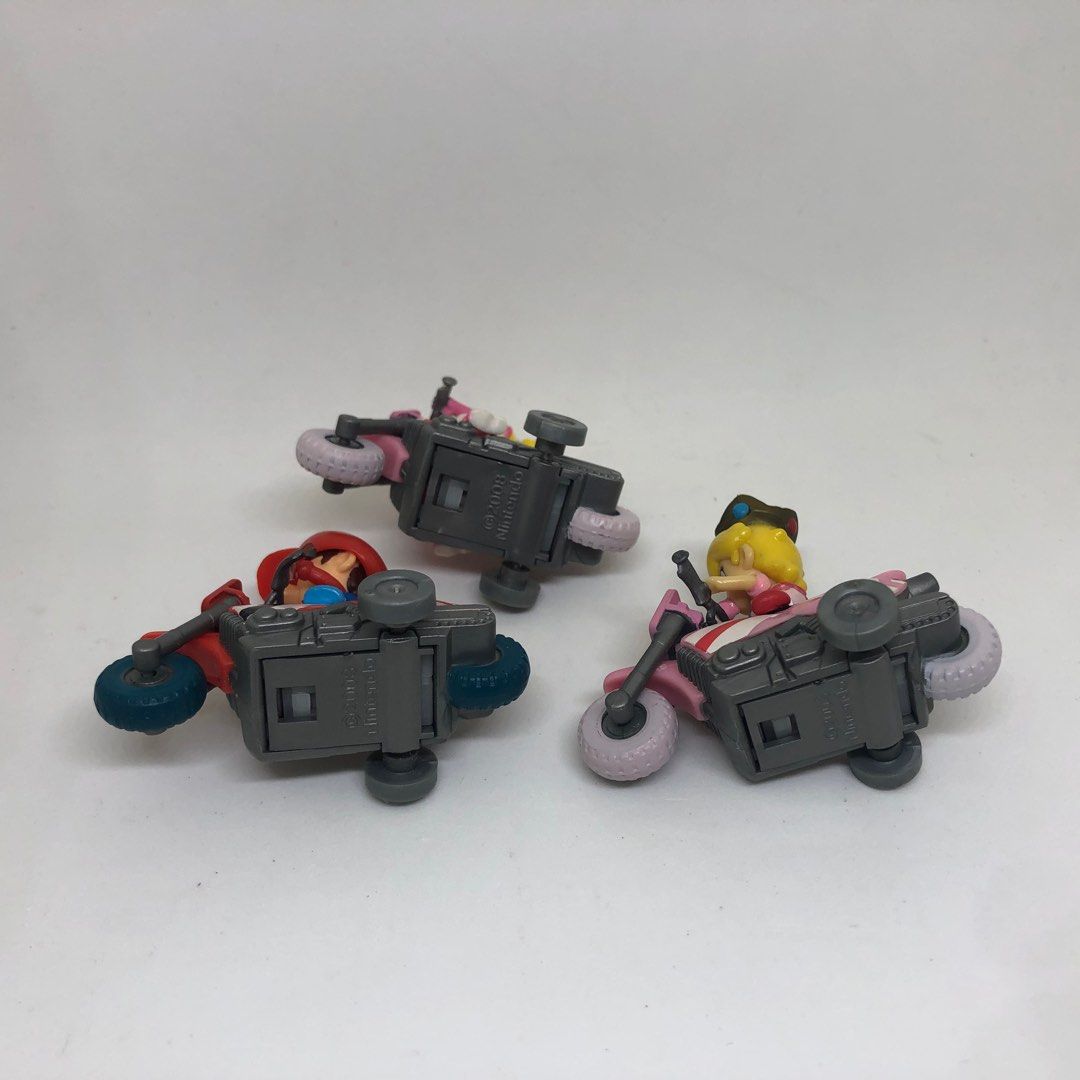 Nintendo Super Mario Baby Mario Princess Peach Bike Kart Figure Set ...