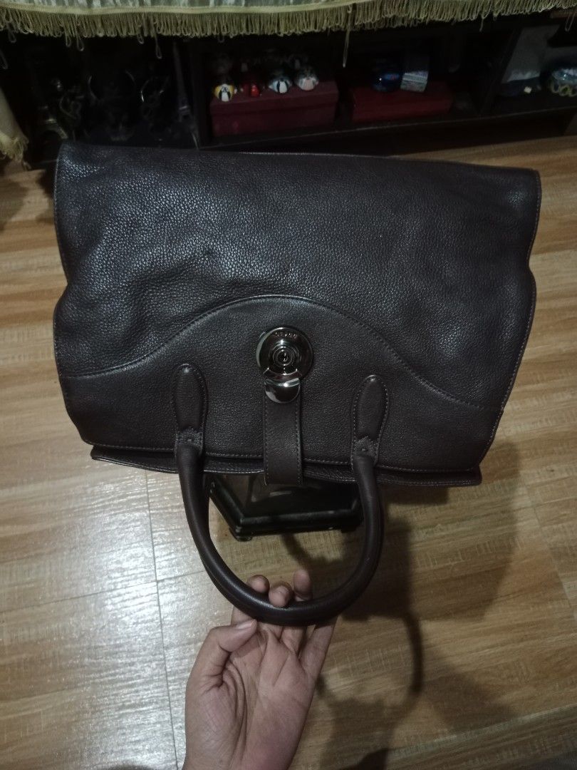 Original BREAL Choco Brown Leather 2 way Bag on Carousell