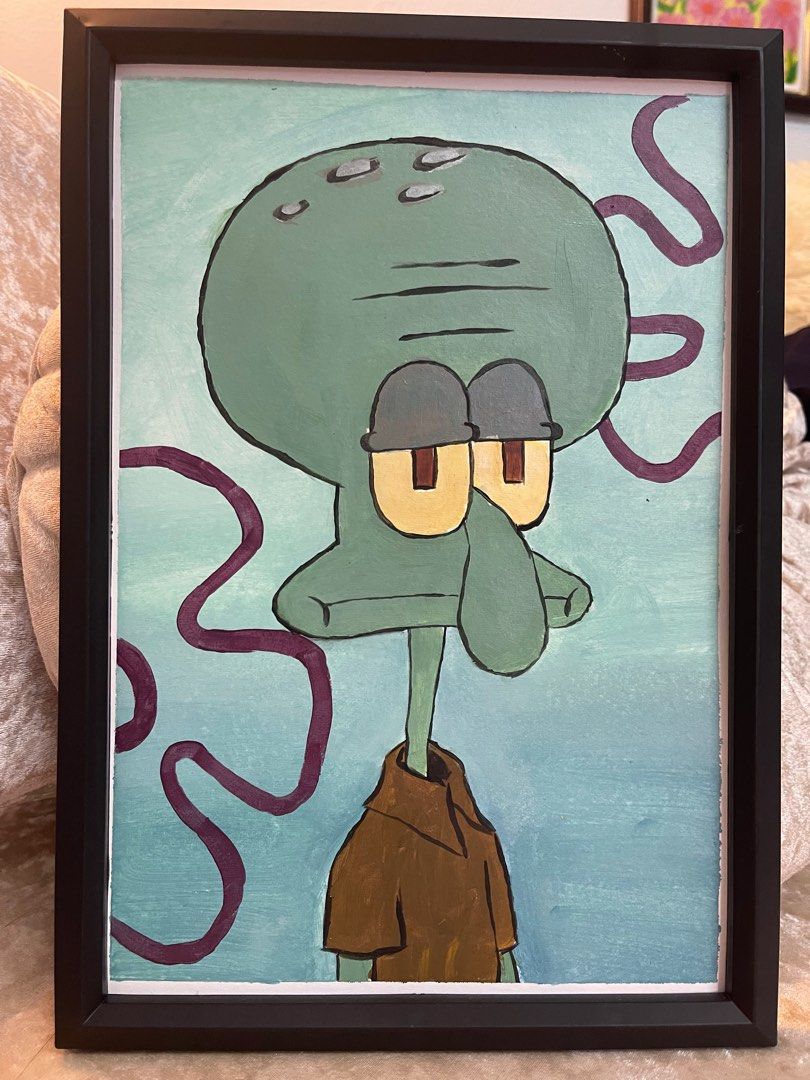 Painting: Squidward, Furniture & Home Living, Home Decor, Frames ...