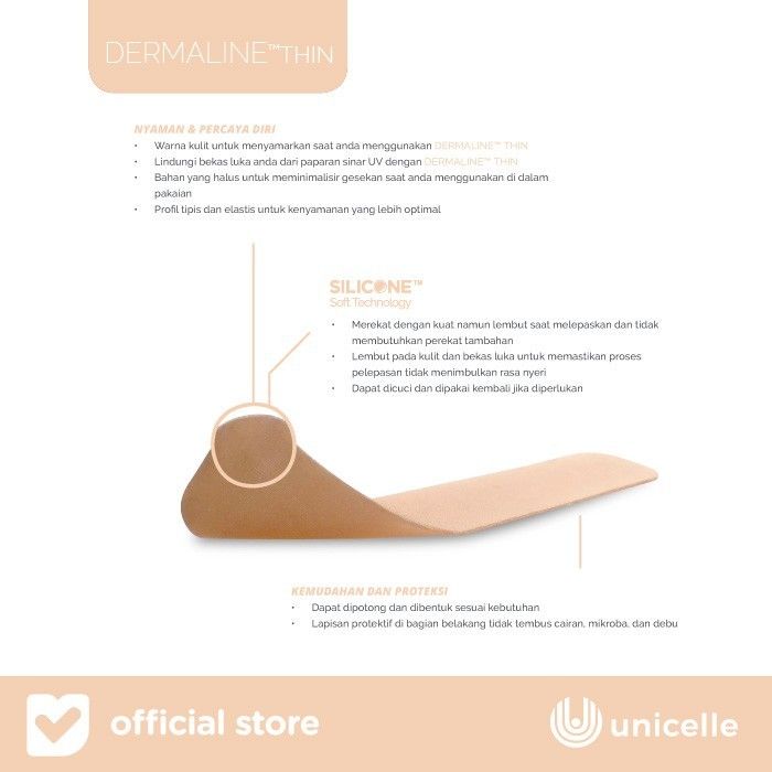 Perawatan Keloid - Dermaline Thin - Silicone Scar Sheet, Kesehatan & Kecantikan, Kulit, Sabun ...