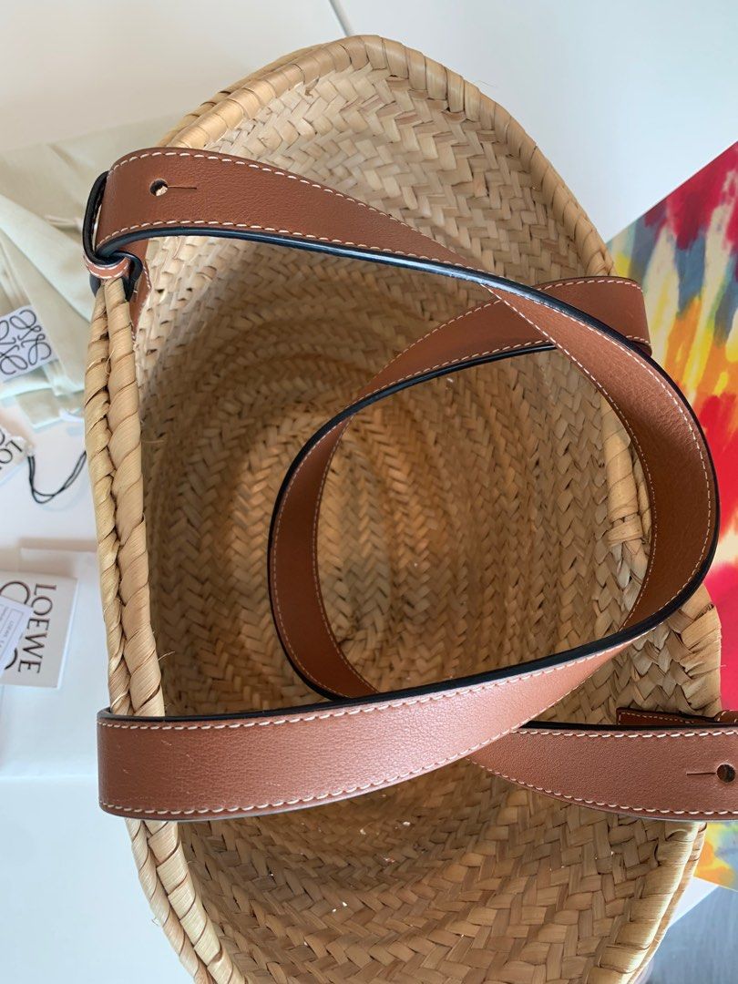 Perfect condition Loewe straw basket bag medium with full set for ...