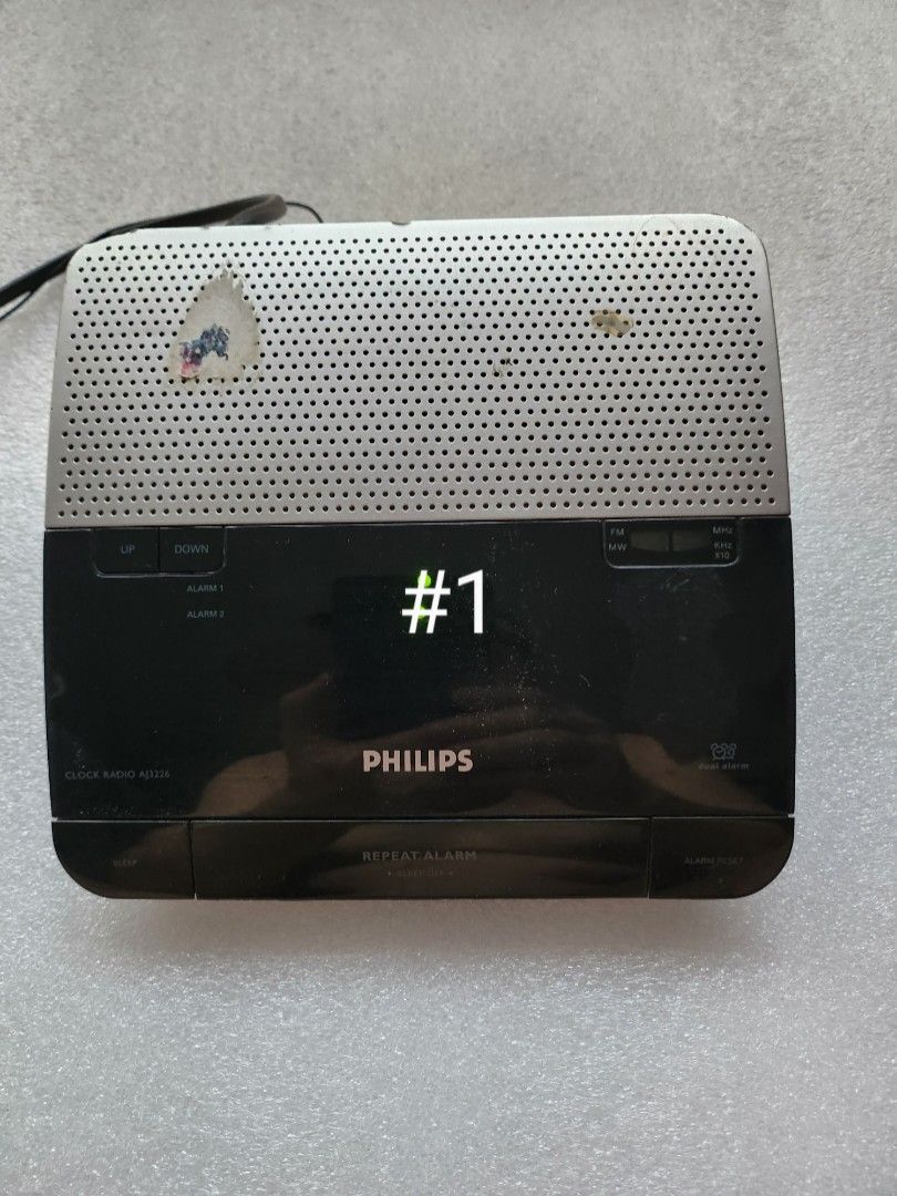 Philips Clock Radio/Radio/Clock, Furniture & Home Living, Home Decor ...