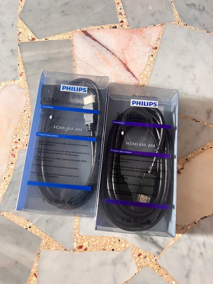 Philips HDMI cables - 3m & 1.5m, Computers & Tech, Parts & Accessories ...