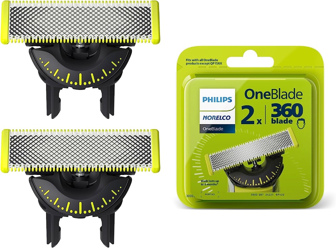Philips Norelco Genuine OneBlade 360 Blade Replacement Blades, 2 Count ...