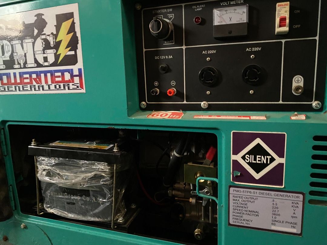 PMG Power Tech Diesel Generator Set 5KVA, Commercial & Industrial ...