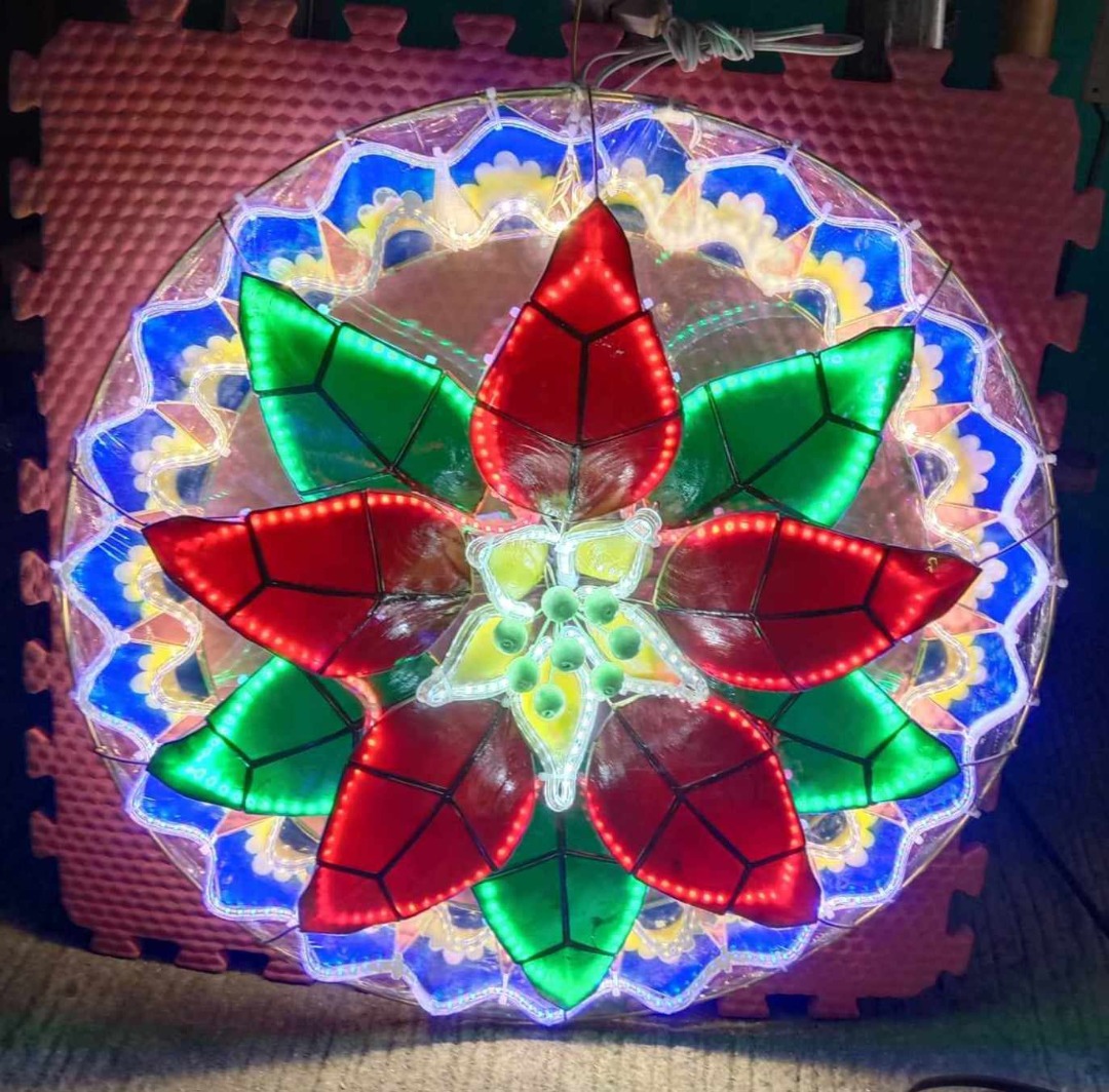 Poinsettia Capiz Parol Christmas Lantern Limited Edition Multicolor ...