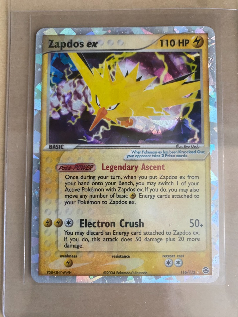 Pokemon - Secret Rare Holo Zapdos ex (116/112) - Fire Red & Leaf Green ...