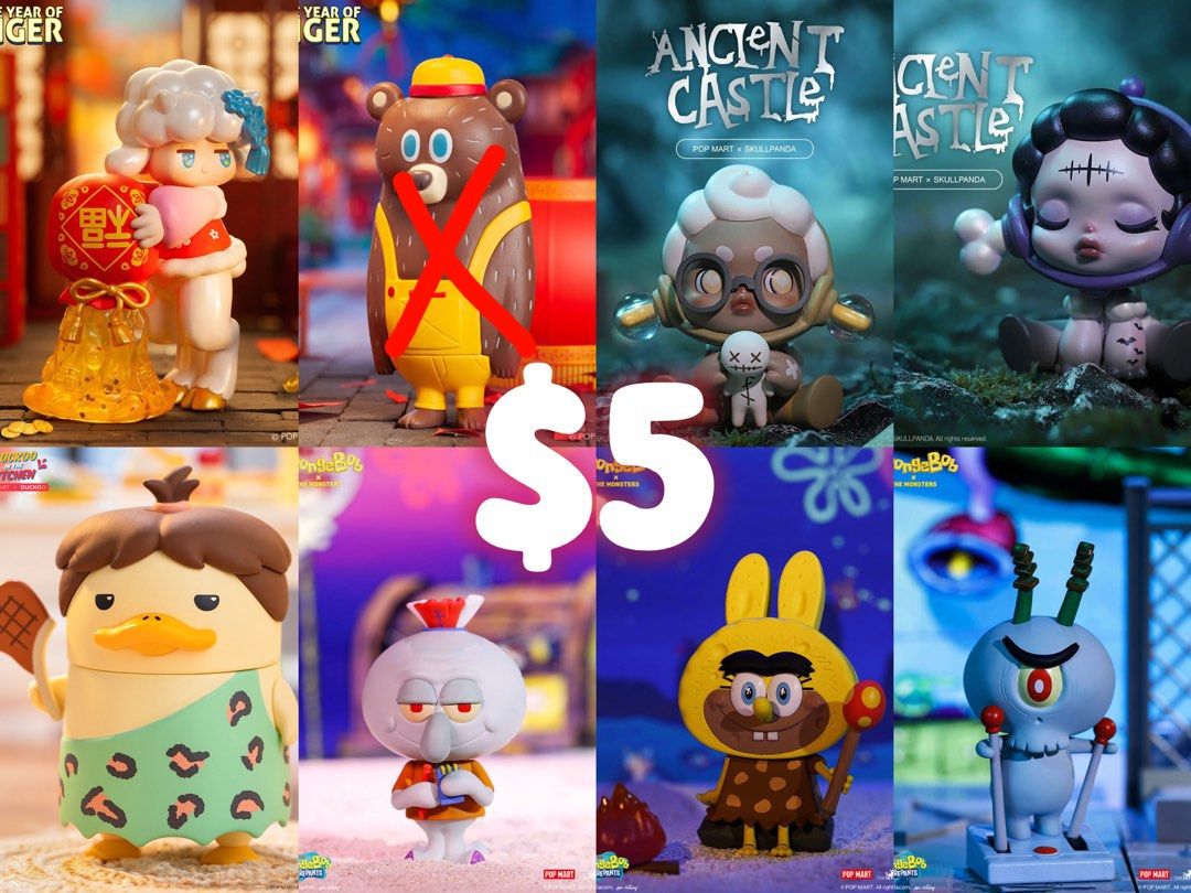 Popmart Molly Pucky Duckoo Sweet Bean Labubu Friends Pino Jelly Disney ...